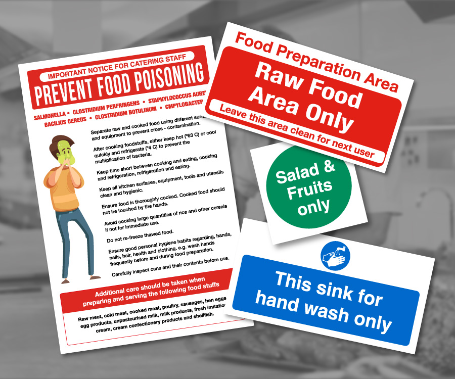 Catering Safety & Food Hygiene Signs and Posters
