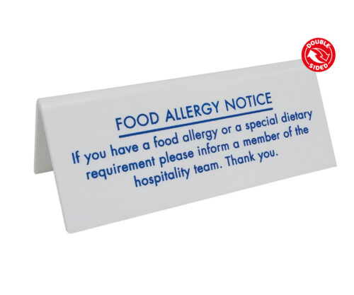 Food Allergy Warning Buffet Notice - BT021 - Mileta Signs and Displays ...
