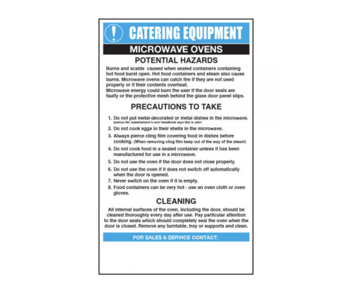 Catering equipment safety sign range | Mileta Signs And Displays Limited
