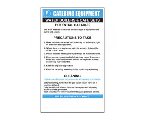 Catering equipment safety sign range | Mileta Signs And Displays Limited