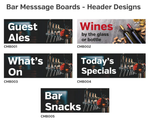 Pre-Designed Bar Message Boards | Mileta Signs & Displays Limited