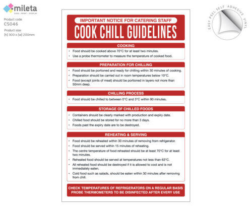 Cook Chill Guidelines Notice