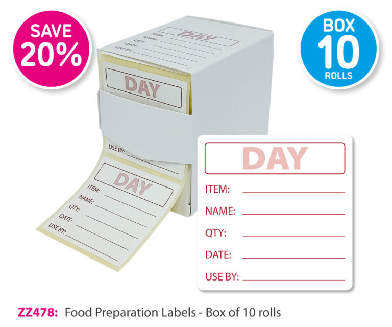 Food Preparation Label - Mileta Signs and Displays Limited