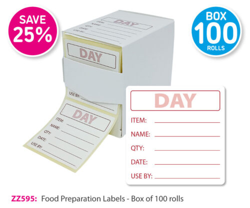 Food Preparation Label - Mileta Signs and Displays Limited