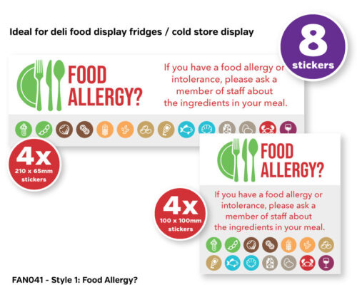 Allergy Awareness Sticker Pack - Various Style Options