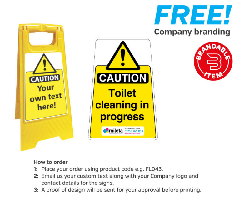 Custom Text Safety Floor Stand