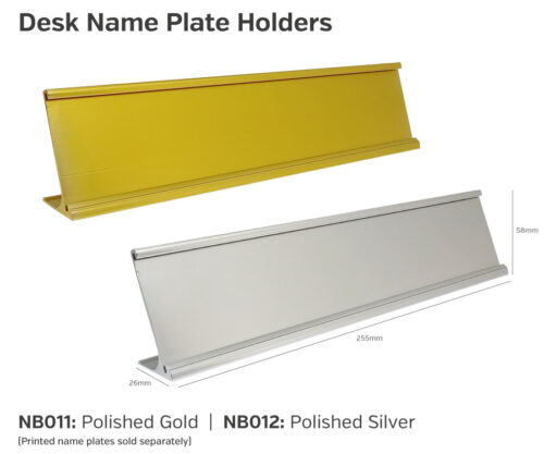 Aluminium Desk Name Plate Holders - Mileta Signs and Displays Limited