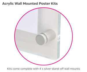 Acrylic Wall Mount Panel Poster Kit - Multiple Options | Mileta Signs ...