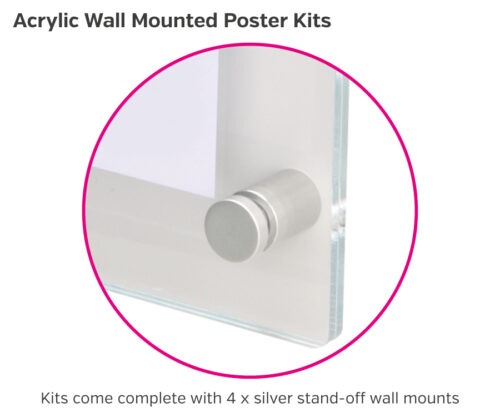 Acrylic Wall Mount Panel Poster Kit - Multiple Options | Mileta Signs ...