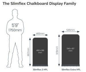 Slimflex HPL Chalkboard Pavement Displays - 2 Sizes | Mileta Signs ...