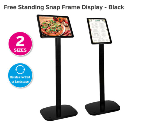 Free Standing Snap Frame Display - Black | Mileta Signs & Displays Limited