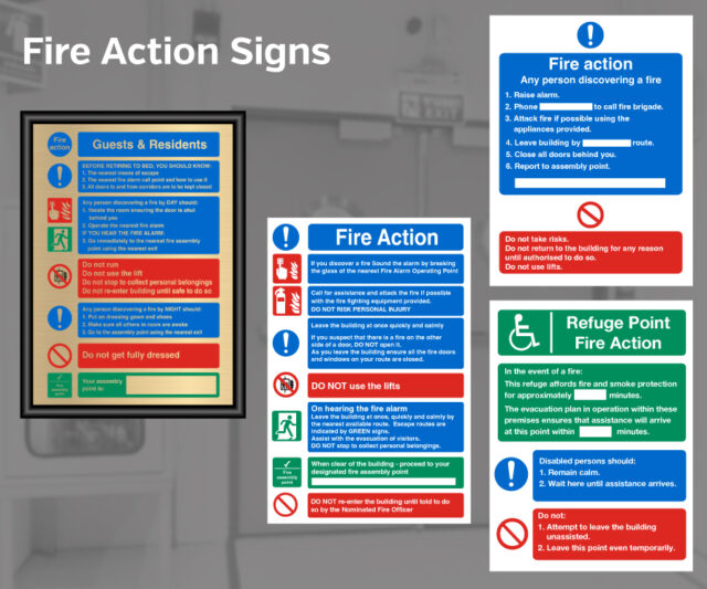 Fire Door & Fire Action Signs Archives - Mileta Signs and Displays Limited