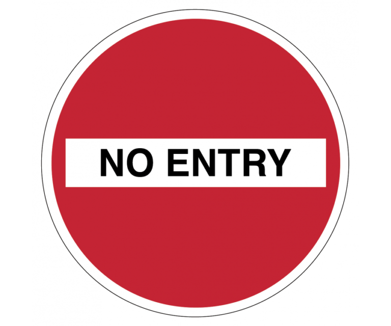 No Entry floor and wall floor graphic - Mileta Signs and Displays Limited