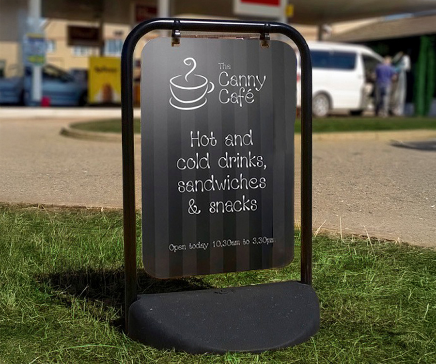 Swing Pavement Signs - Mileta Signs and Displays Limited