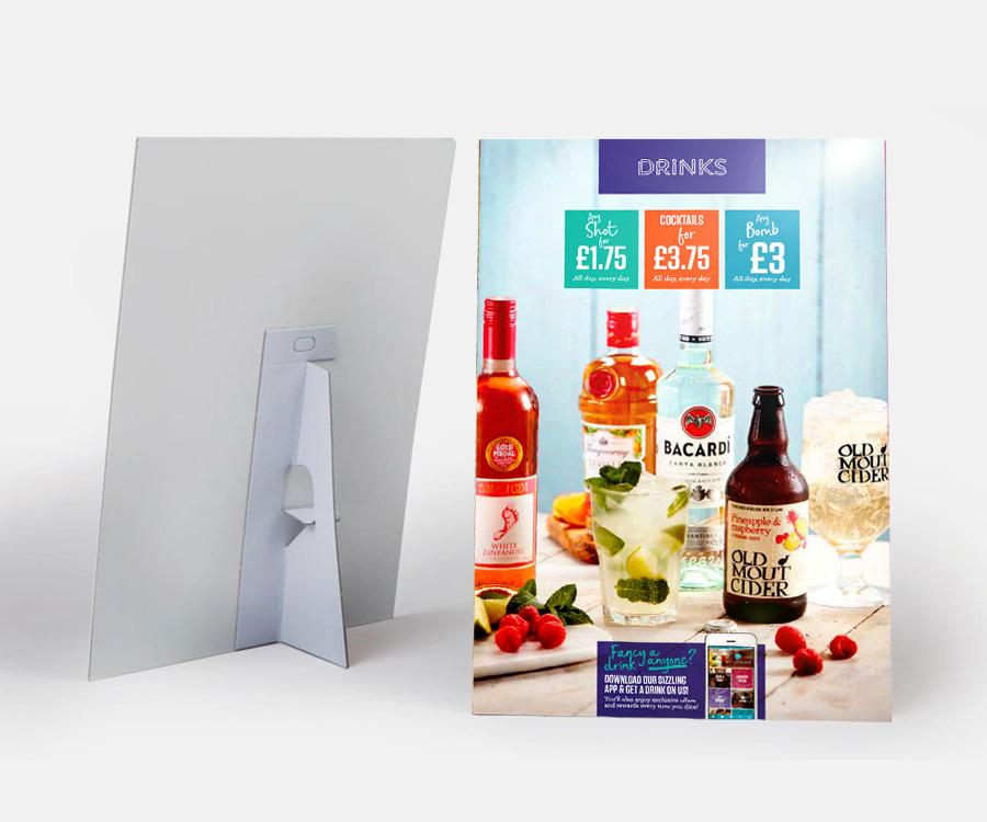 Strut Cards - Mileta Signs and Displays Limited