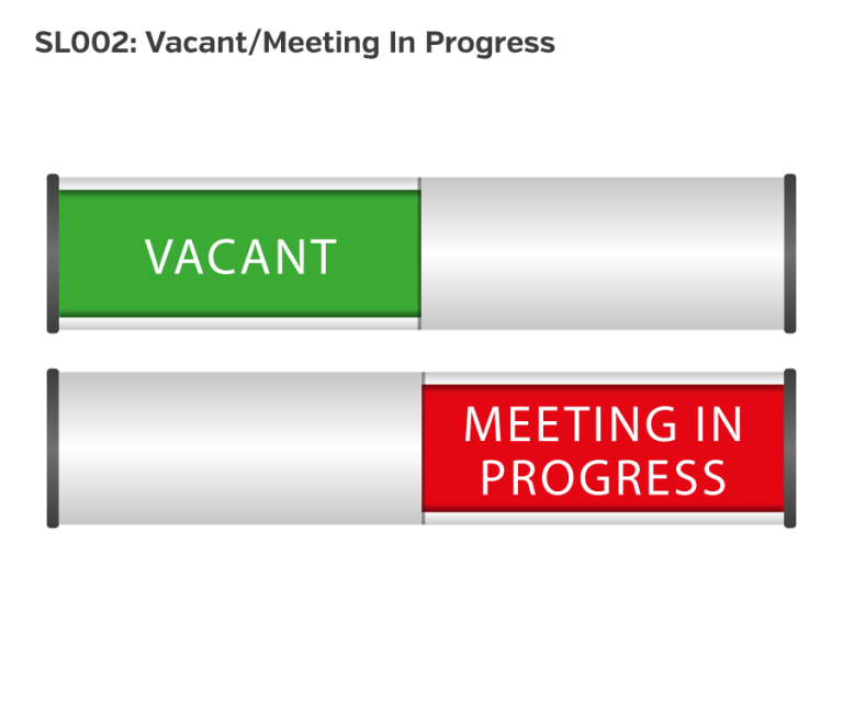 Sliding Door Sign - Meeting in Progress / Vacant - Mileta Signs and ...