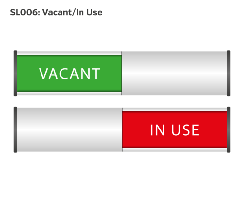 Sliding Door Sign - Vacant / In Use - Mileta Signs and Displays Limited