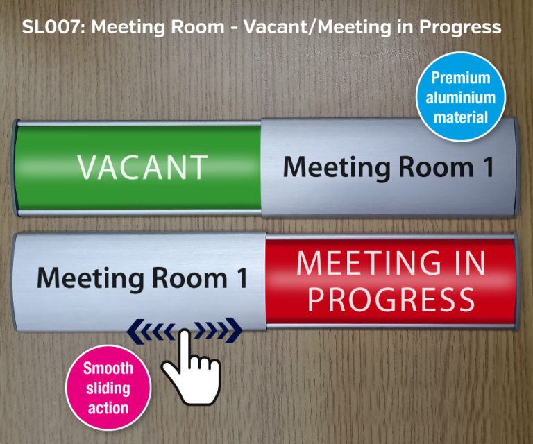 Meeting Room Sliding Door Sign - Mileta Signs and Displays Limited