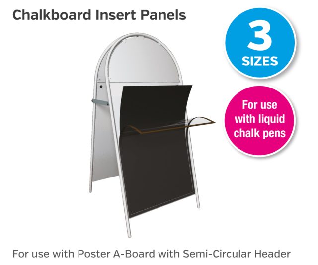 Chalkboard Insert Panels - Pack 2 - Mileta Signs and Displays Limited